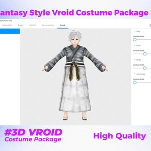 Vroid Clothing Pack, Virtual Cosplay, Streamer Character - Mystic ...