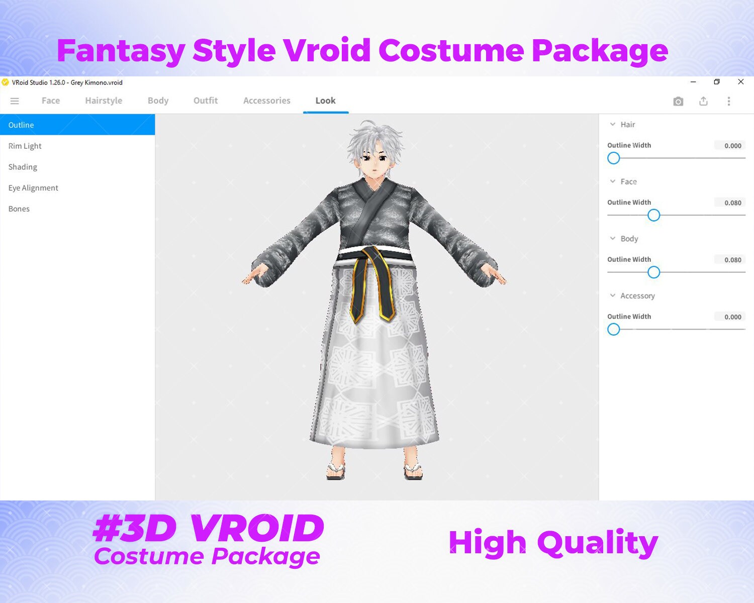 Vroid Clothing Pack, Virtual Cosplay, Streamer Character Mystic Warrior ...
