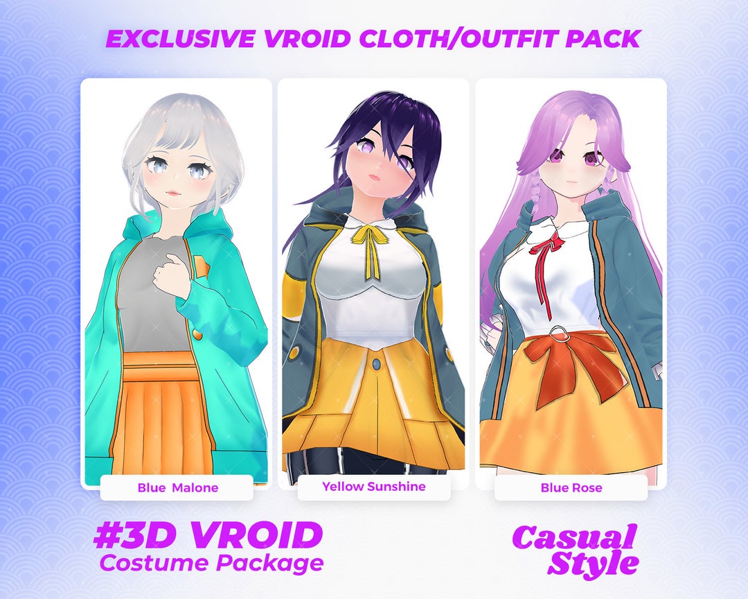 Vroid Clothing Pack Vroid Assets Avatar Fashion Virtual Clothing