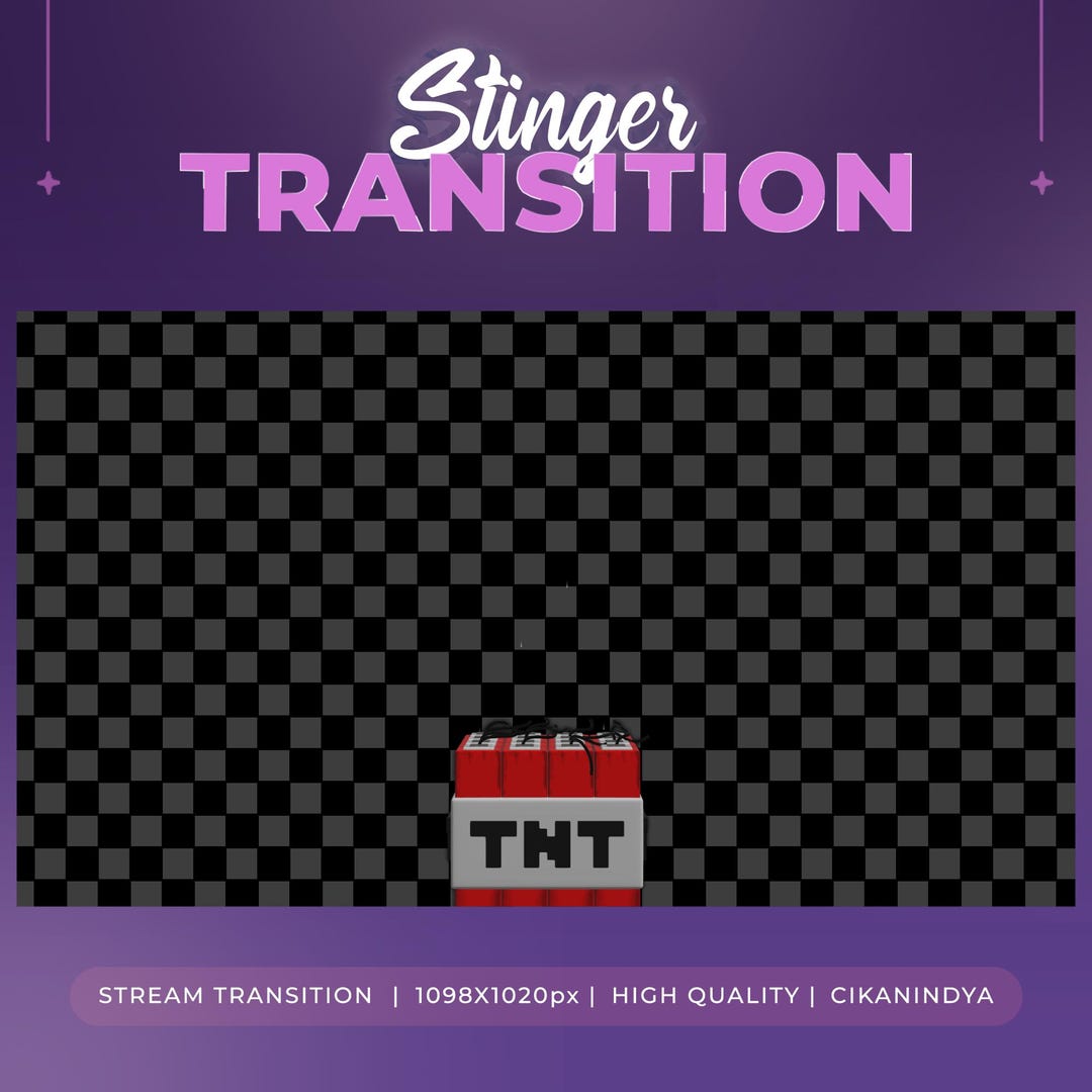 TNT Charge Animated Stinger Transition: Explosive Stream Overlay (WEBM ...