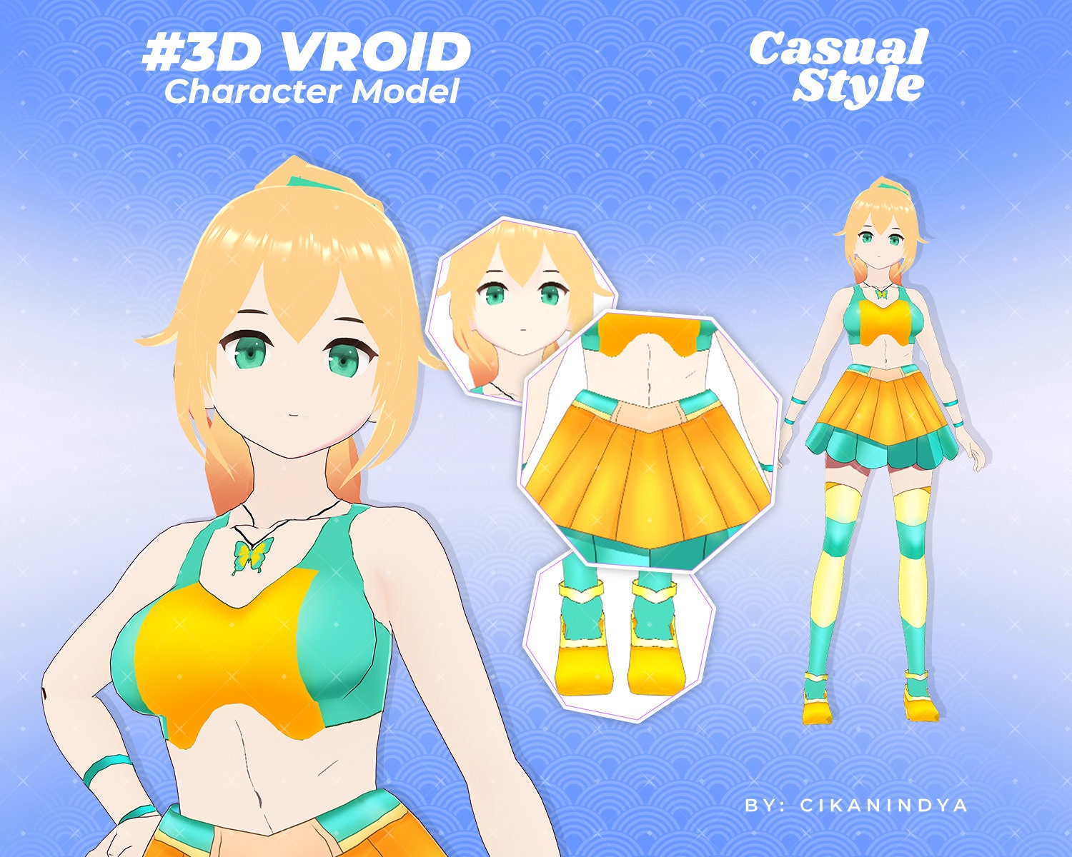 3D Vroid Character, 3d Model Commission, Vtuber Model Anime-inspired ...