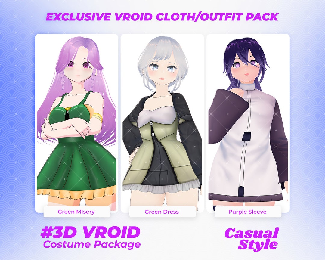 Vroid Clothing Pack, Casual Chic, Vroid Assets, Cosplay Costume ...