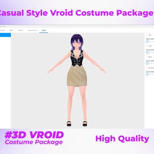 Vroid Outfit Pack: Casual 3D Model Fashion (.vroidcustomitem) - Etsy