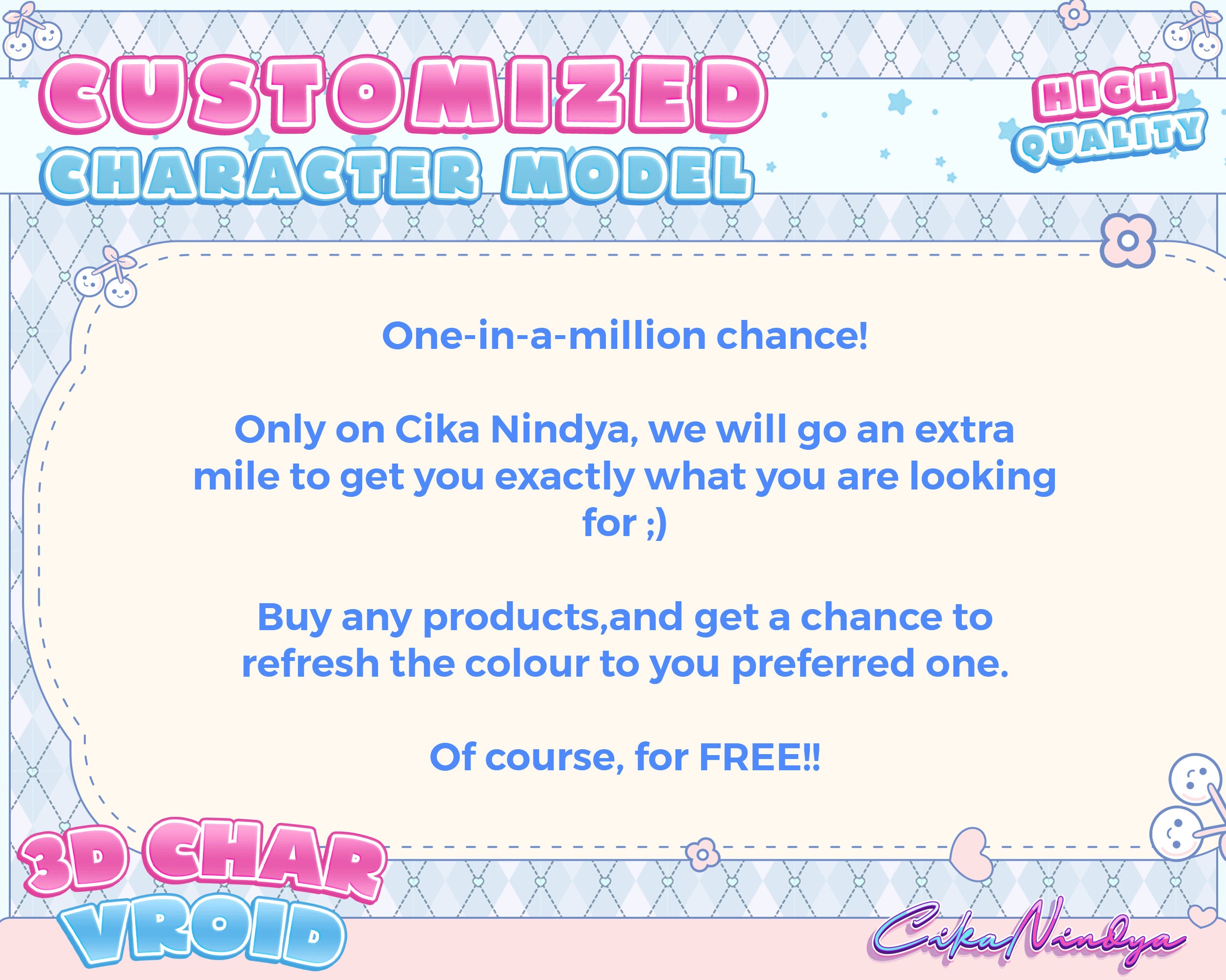 3D Vroid Character Streamer Avatar Virtual Model 3D Vroid - Etsy