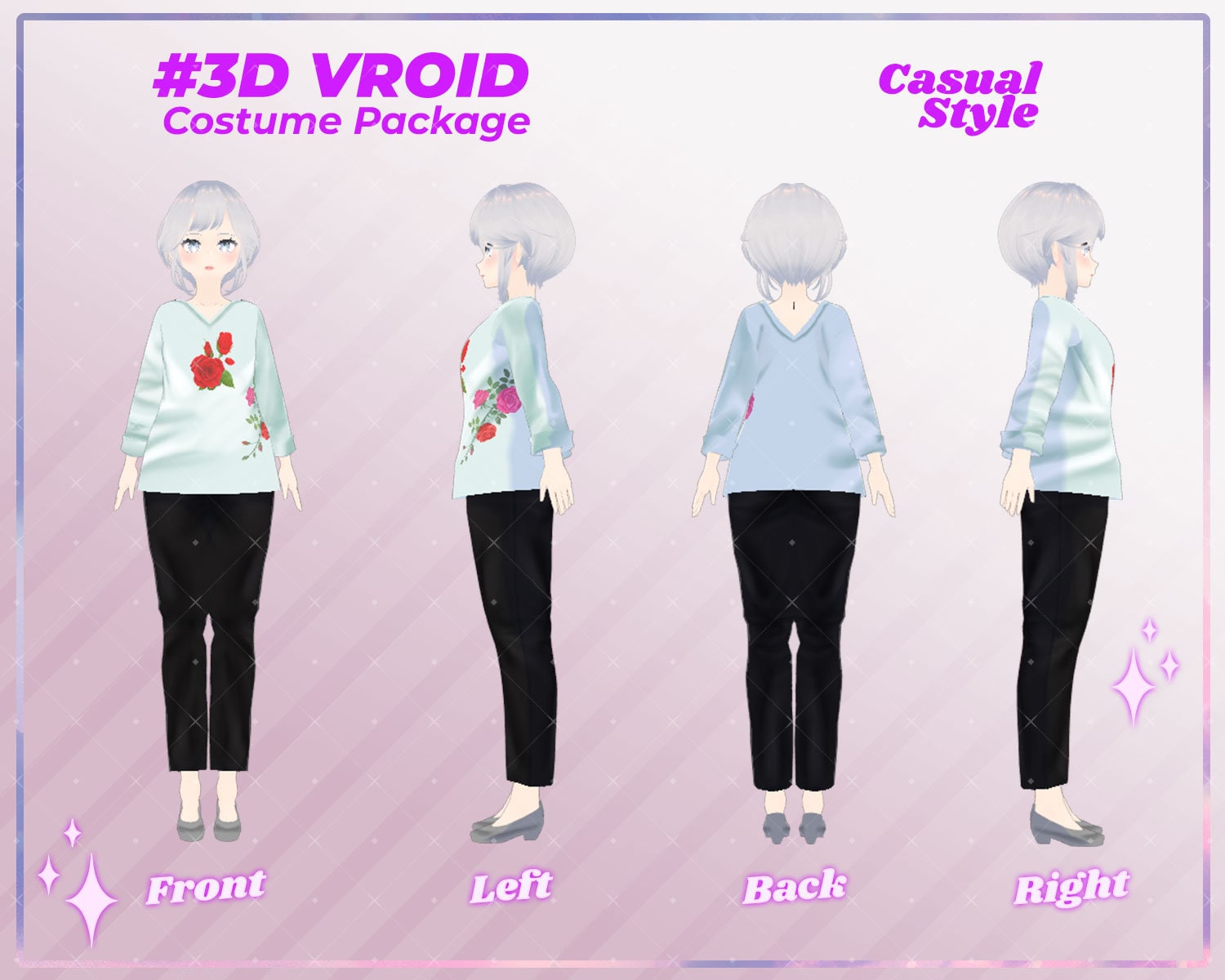 3D Vroid Clothing Pack Vroid Clothes Costume 3d Kawaii - Etsy