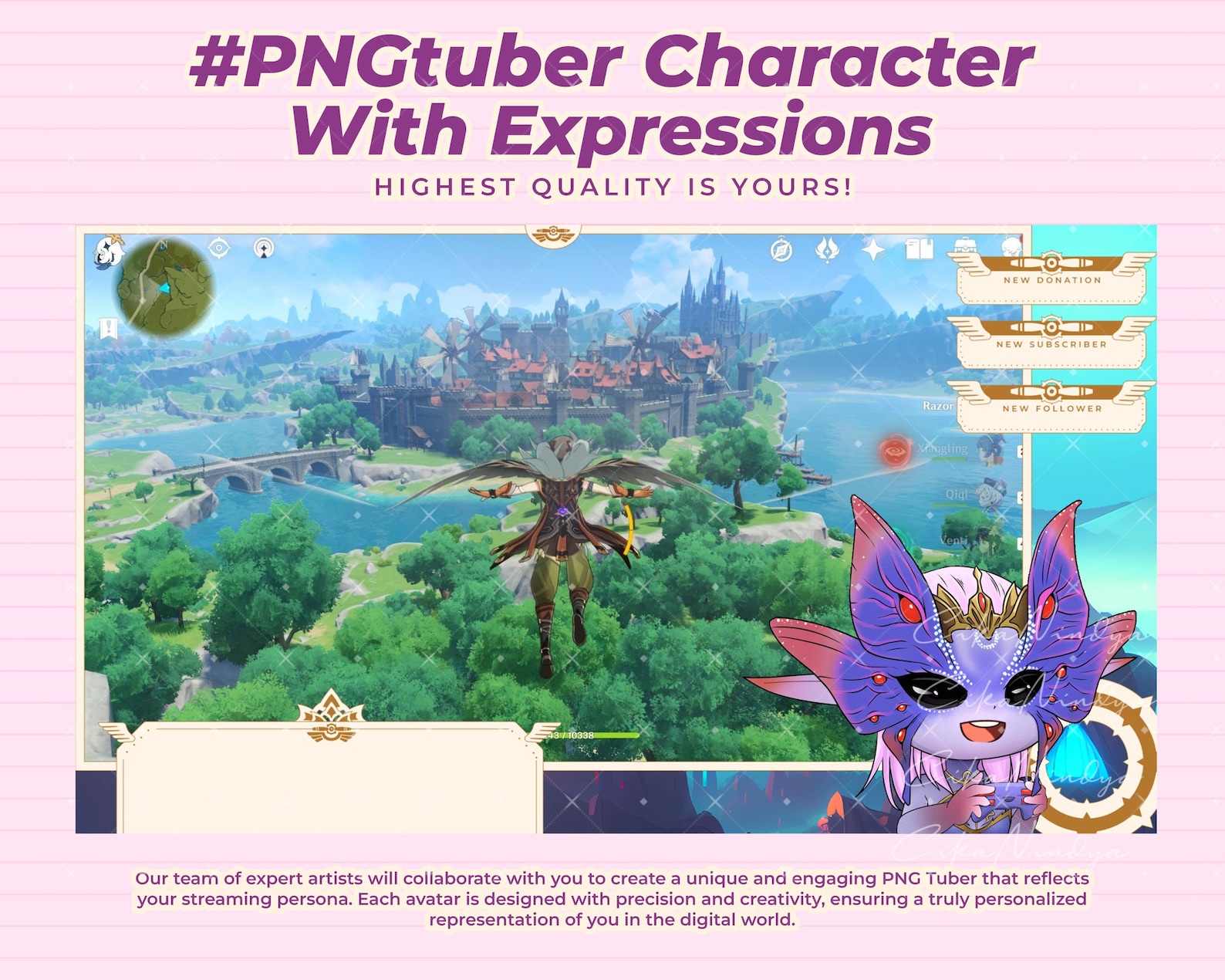 Streamer's Must-have High-quality PNG Tuber Chibi Alien Pngtuber Twitch ...