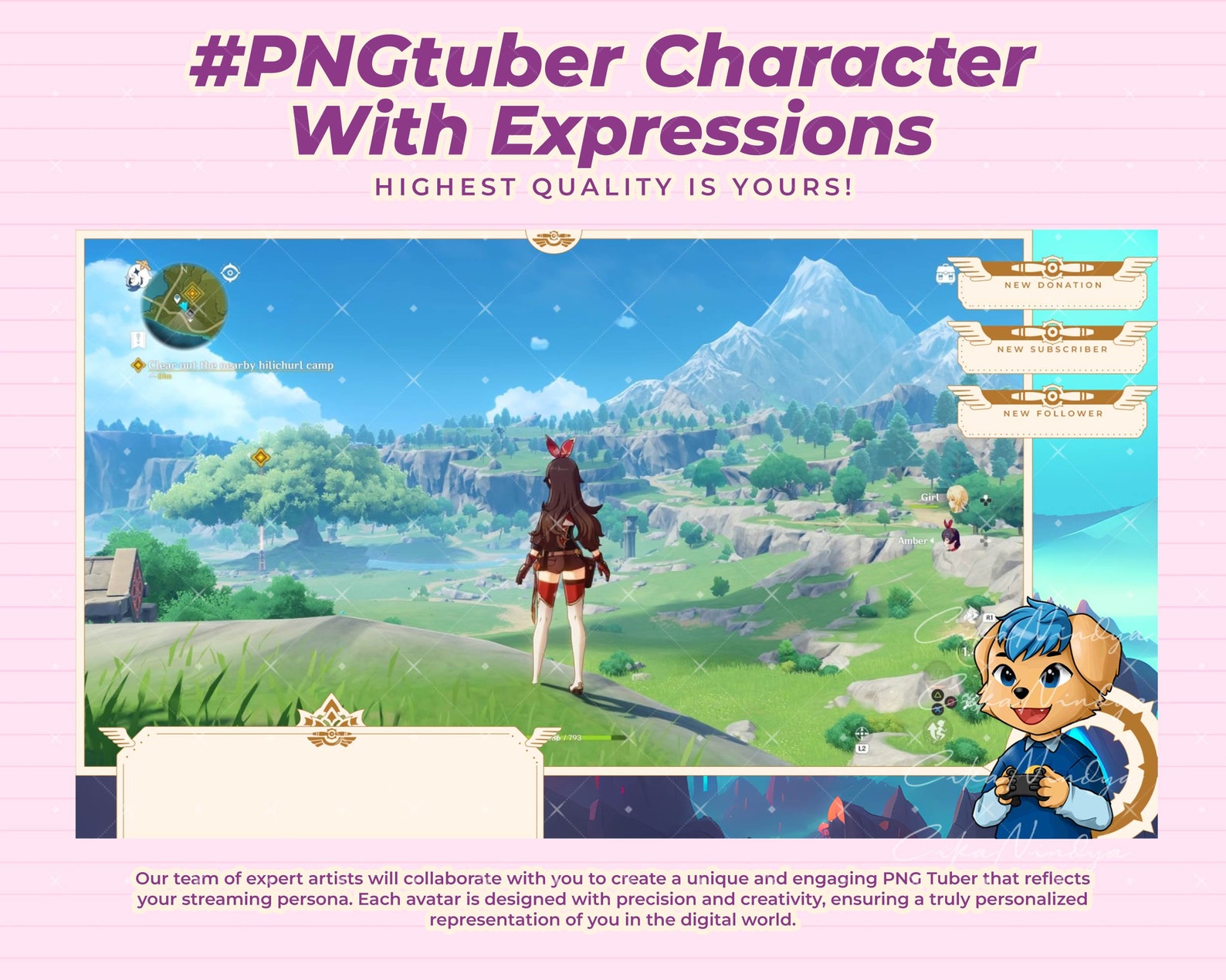 Commission Your Dream Avatar With PNG Tuber Retriever Dog for - Etsy