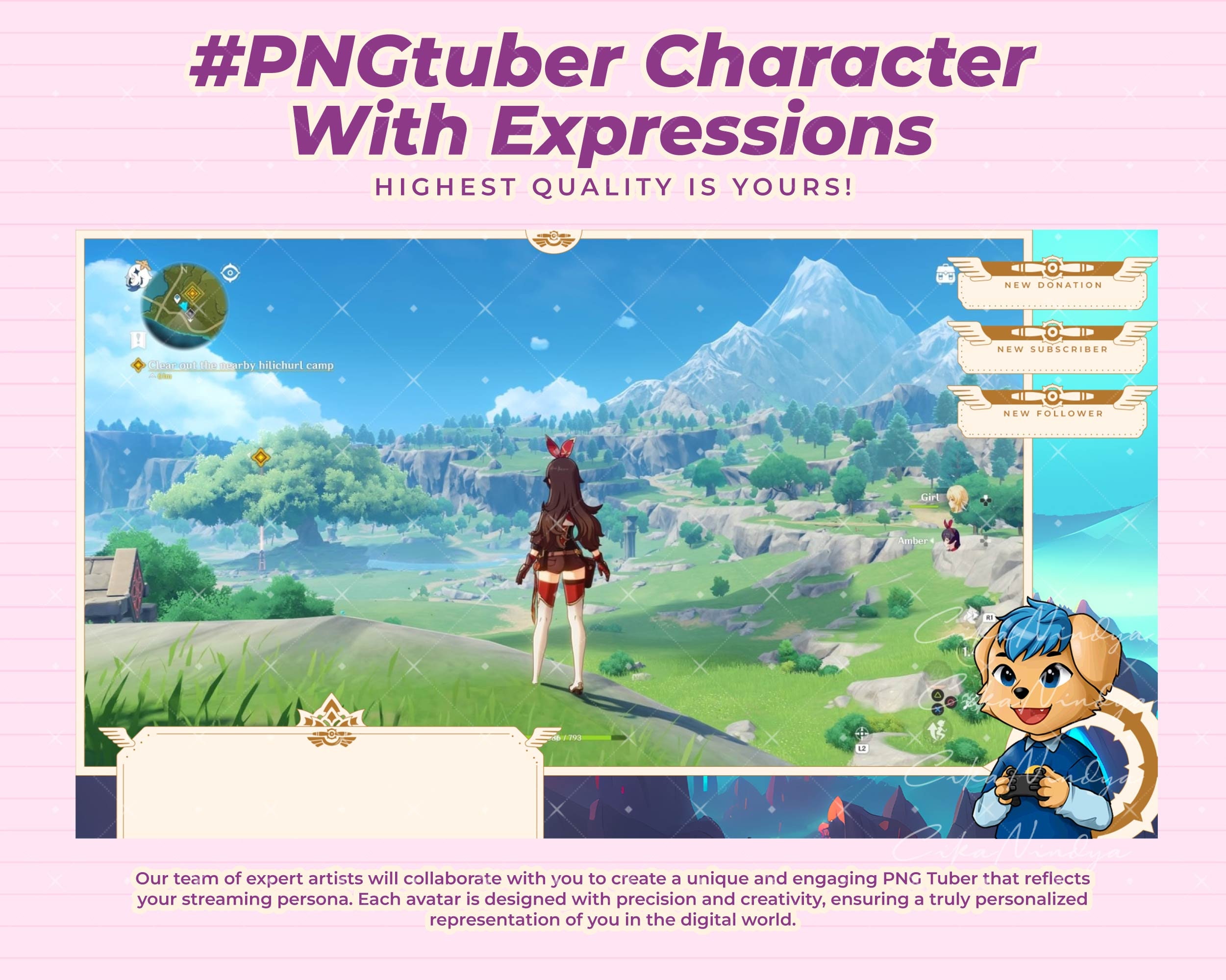 Commission Your Dream Avatar With PNG Tuber Retriever Dog for - Etsy