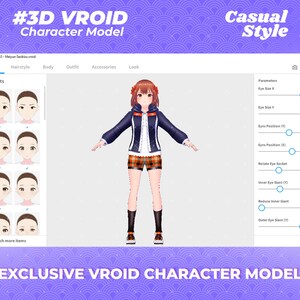 Streamer's Signature Character Unique 3D Vroid Model Meiyun Sasikizu ...