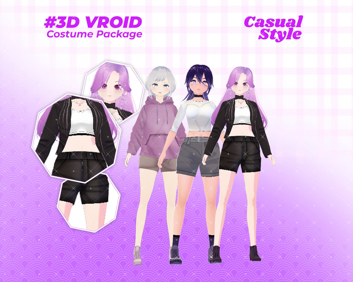 Vroid Clothing Pack Costume Vroid Clothes Kawaii Clothes - Etsy