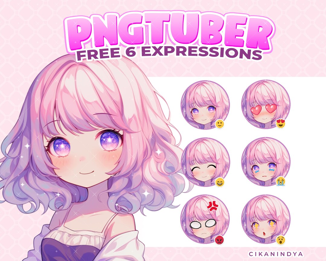 Streamer Pngtuber – Adorable Girl With Celestial Vibes - Etsy