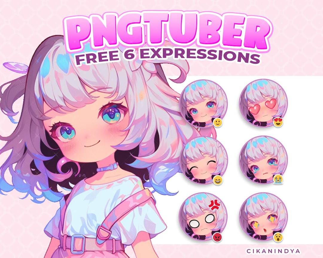 Custom-like Pngtuber – Animated Pastel Female Model for Streamers - Etsy