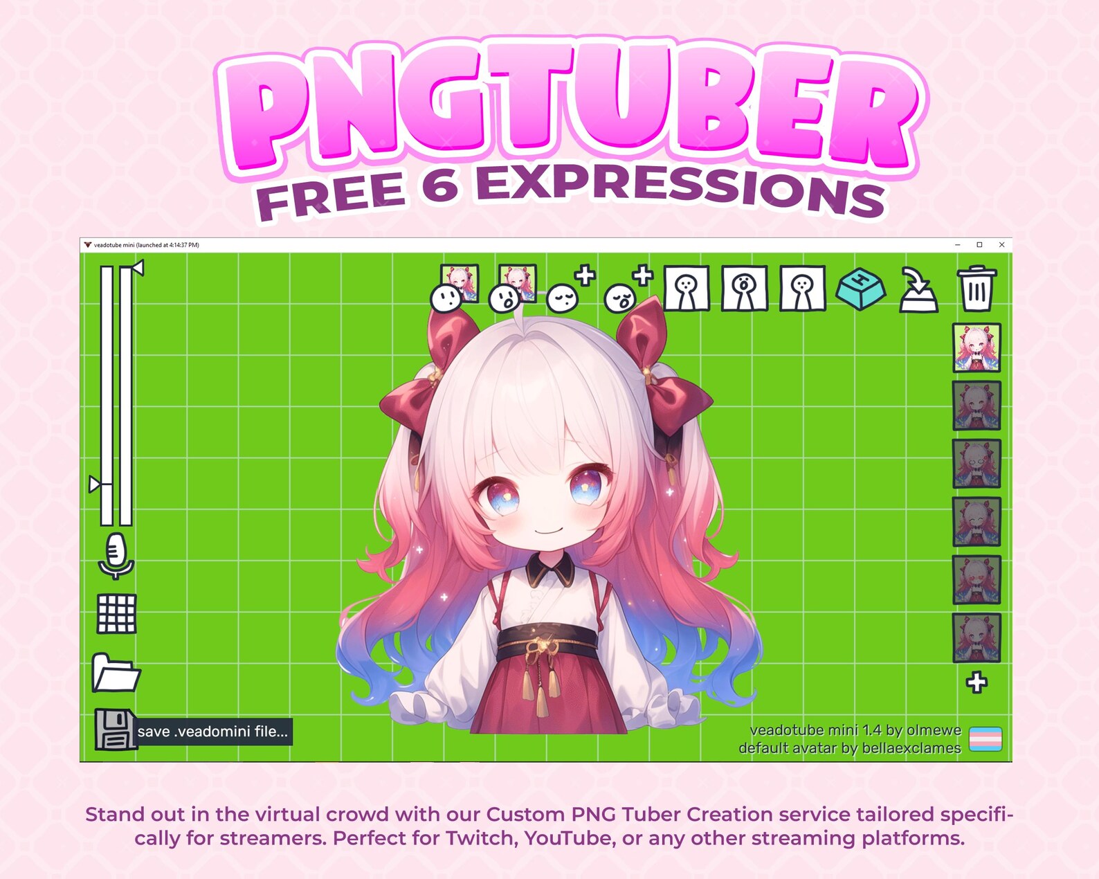 Chibi PNG Tuber Avatar: Traditional Style, 6 Poses - Etsy
