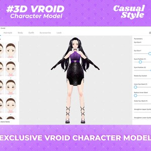 Virtual Persona Model 3D Vroid Anime Girl Angeline for Gaming Stream ...