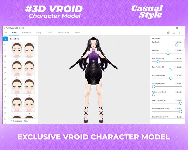 Virtual Persona Model 3D Vroid Anime Girl Angeline for Gaming Stream 3D ...