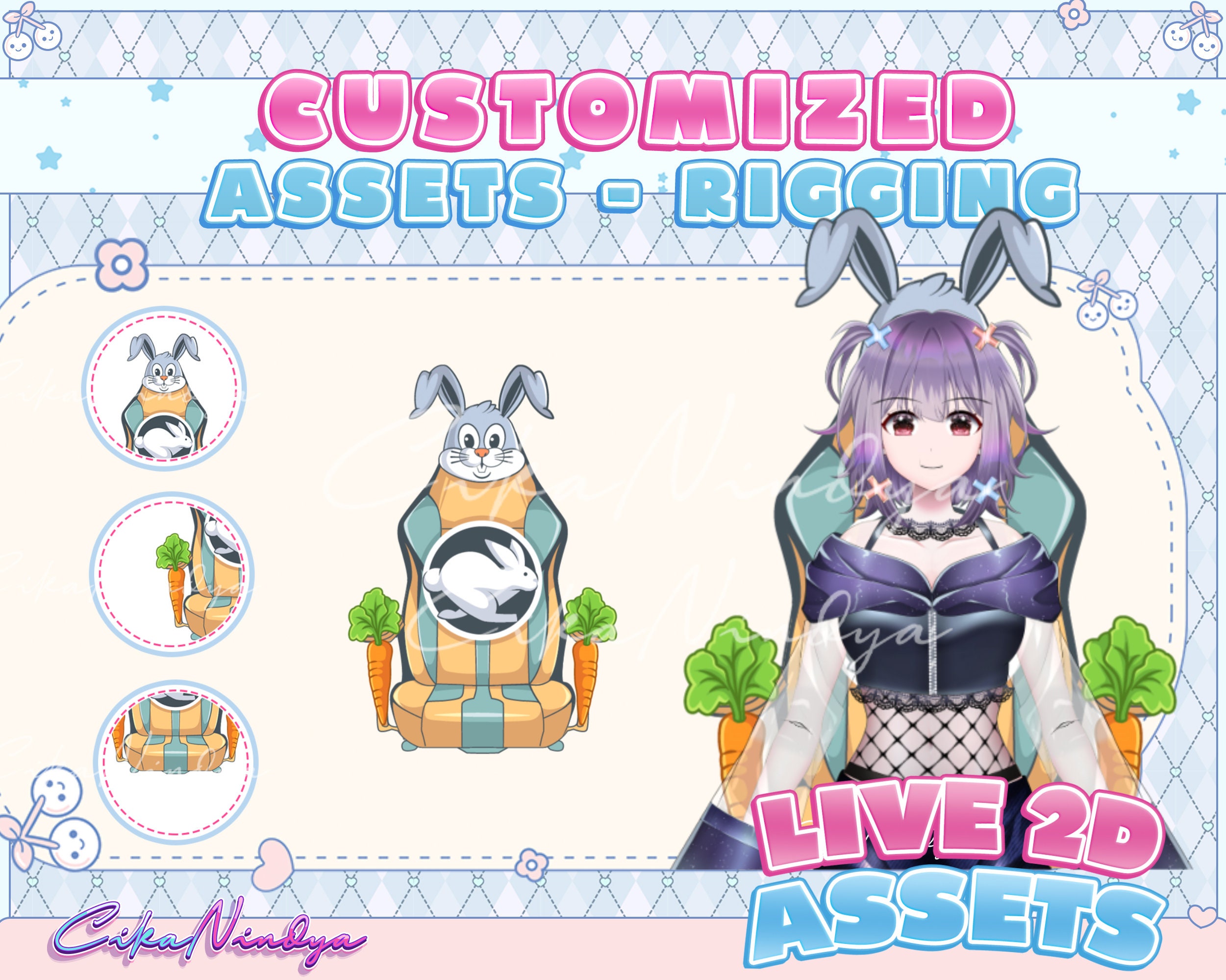 Vtuber Assets Live2d Asset Design Asset Twitch Assets - Etsy