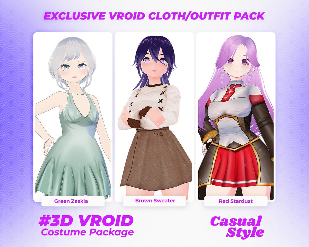 Vroid Clothing Pack, Streamer Chic, Clothes, Style Revolution, Vroid ...