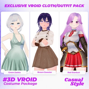 Vroid Clothing Pack, Streamer Chic, Clothes, Style Revolution, Vroid ...