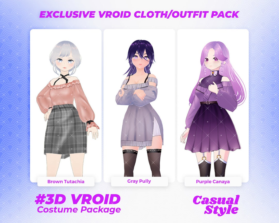Vroid Clothing Pack, Clothes, Doll Clothes, 3d, Vroid, Sexy Clothes ...