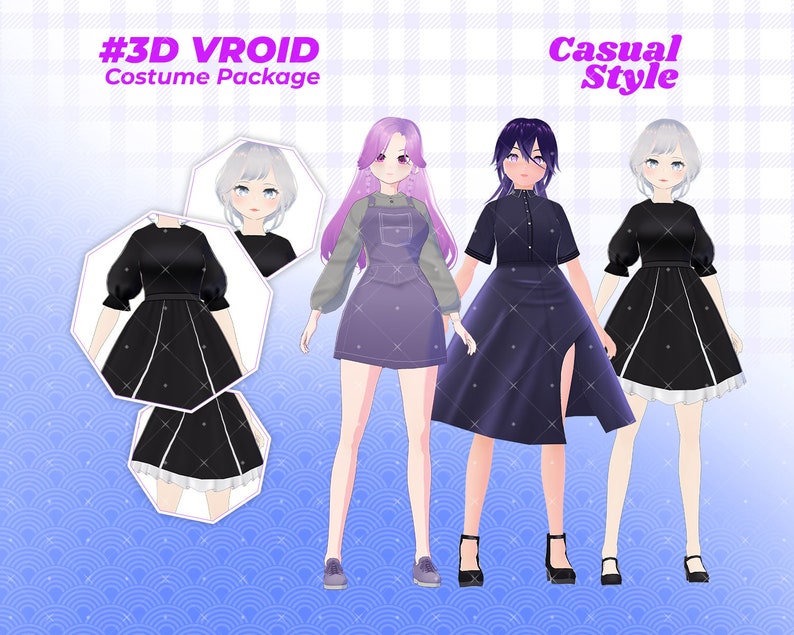 Casual Vogue Capsule Sophisticated 3D Vroid Attire for the Fashion ...