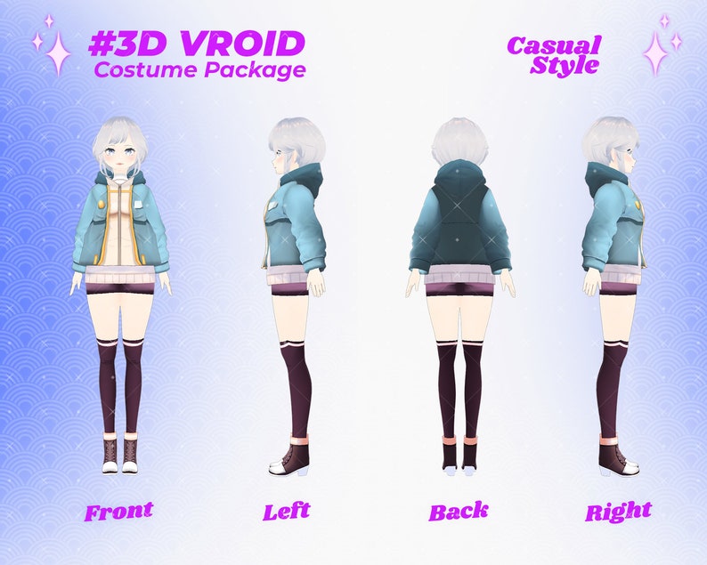 Vroid Clothing Pack, 3d, Clothes, Vroid, Sexy Clothes Chic Comfort Collection Trendsetting 3D ...