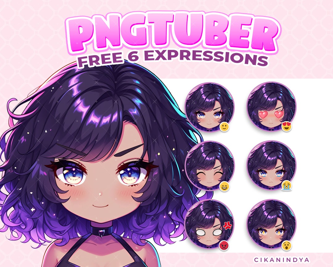 Galaxy Girl Pngtuber Avatar: 6 Poses for Twitch Stream (digital Stream ...