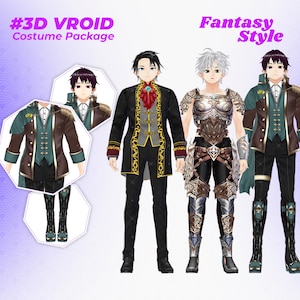 Vroid Knight Armor Costume Pack: Valiant Male Outfit (digital Clothing ...