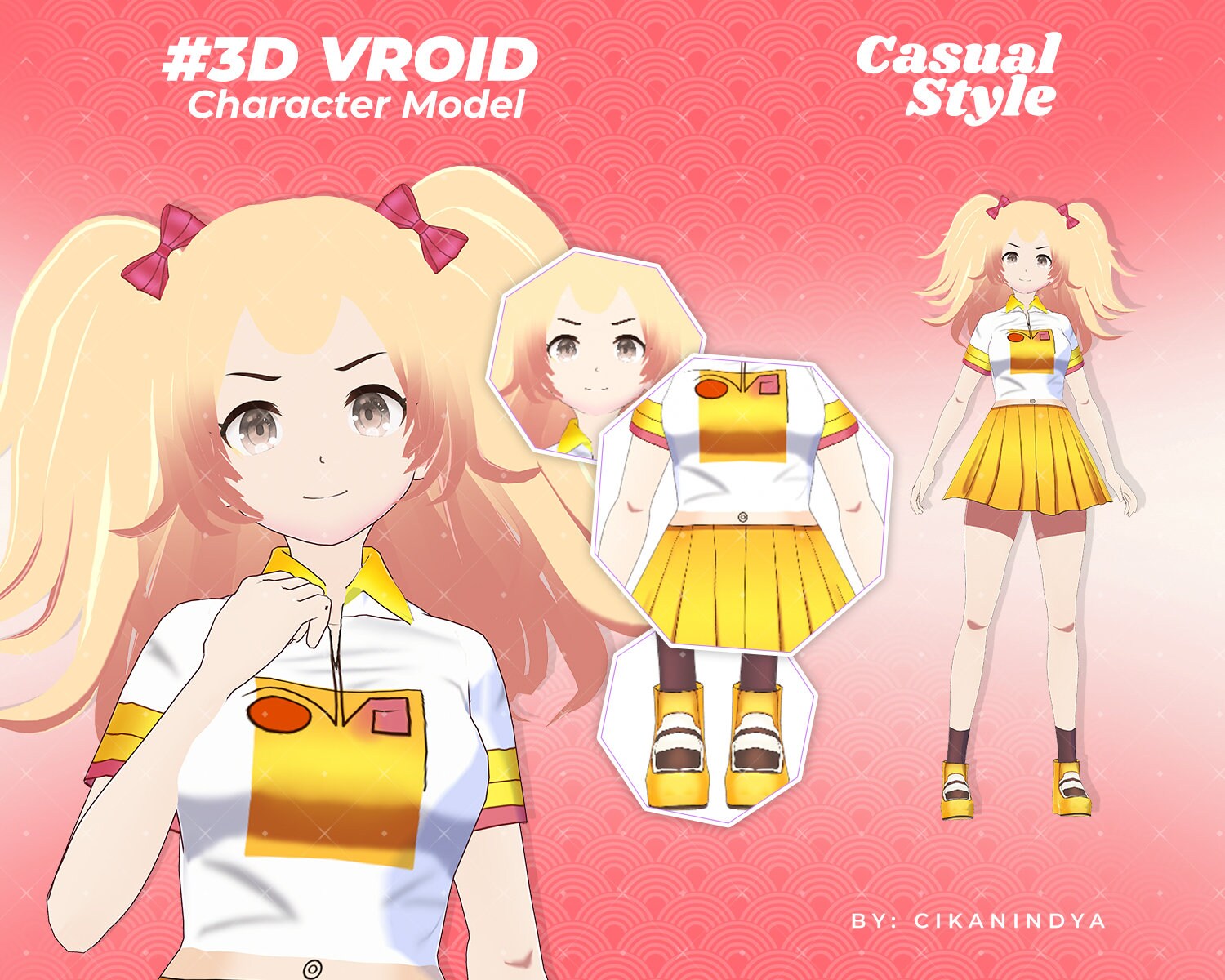 3D Vroid Character, Vtuber Model, 3d Model Commission, Vroid Dynamic ...