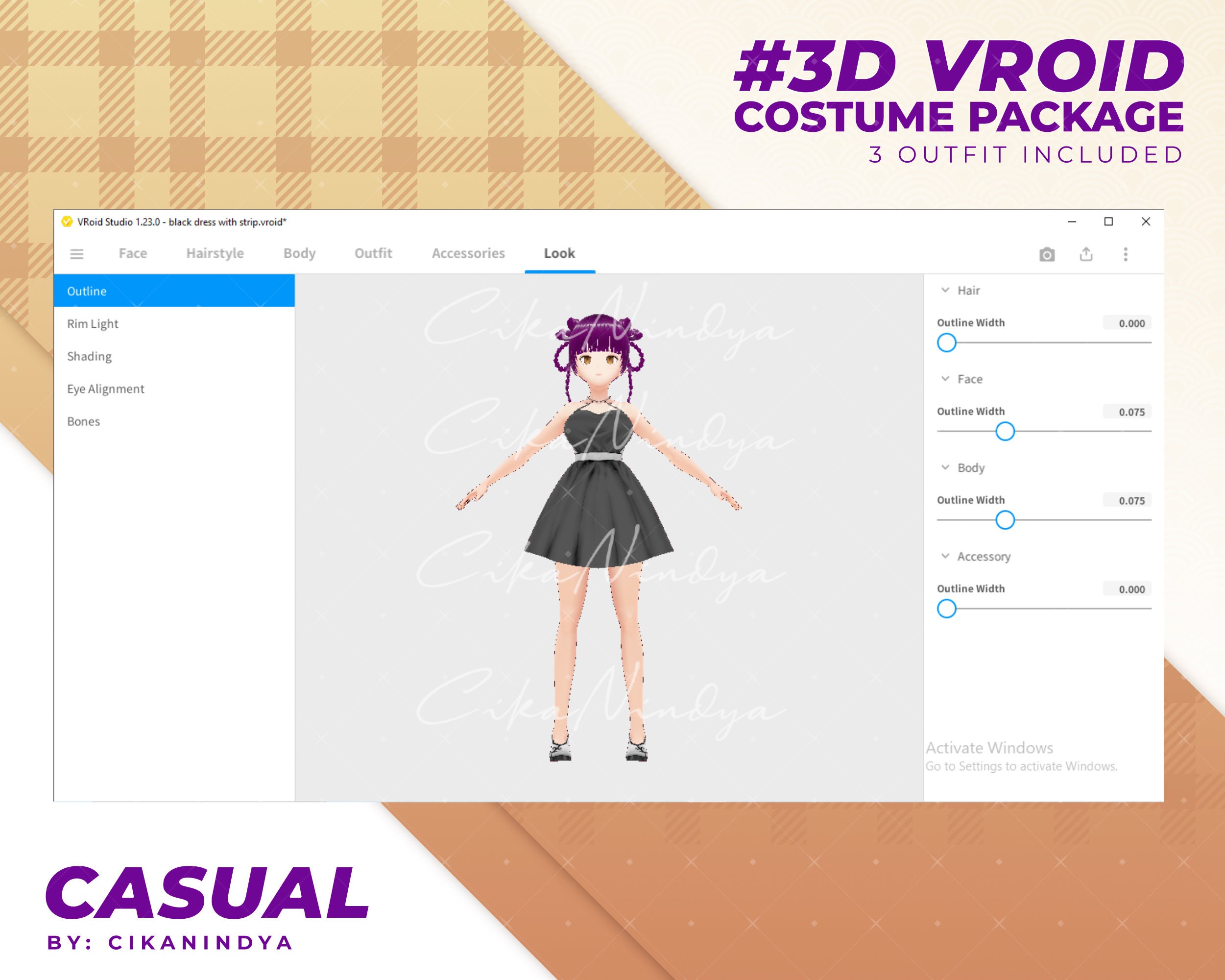 Vroid Clothing Pack Cosplay Costume Kawaii Clothes Vroid - Etsy