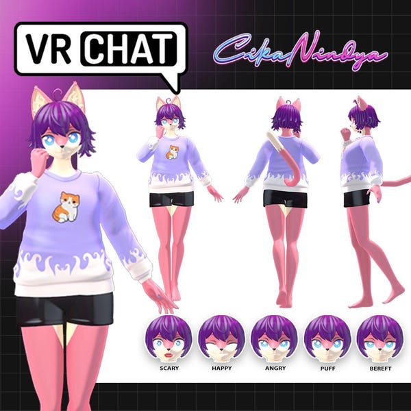 Cat Vrchat Avatar - Etsy