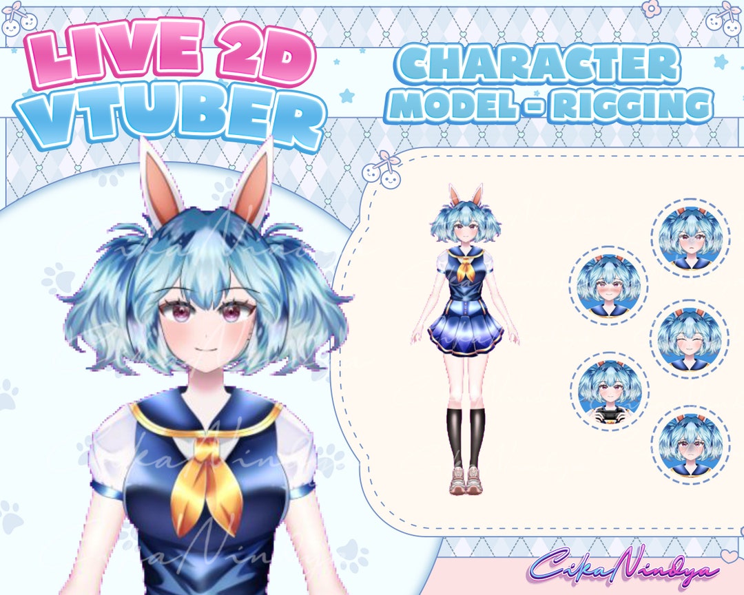 Enchanting Vtuber Live2d Anime Girl Deer for Streamer Vtuber - Etsy UK
