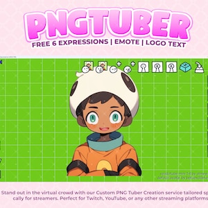 PNG Tuber | Noah's PNG Tuber Character Pack | 6 Expressions | Logo Text ...