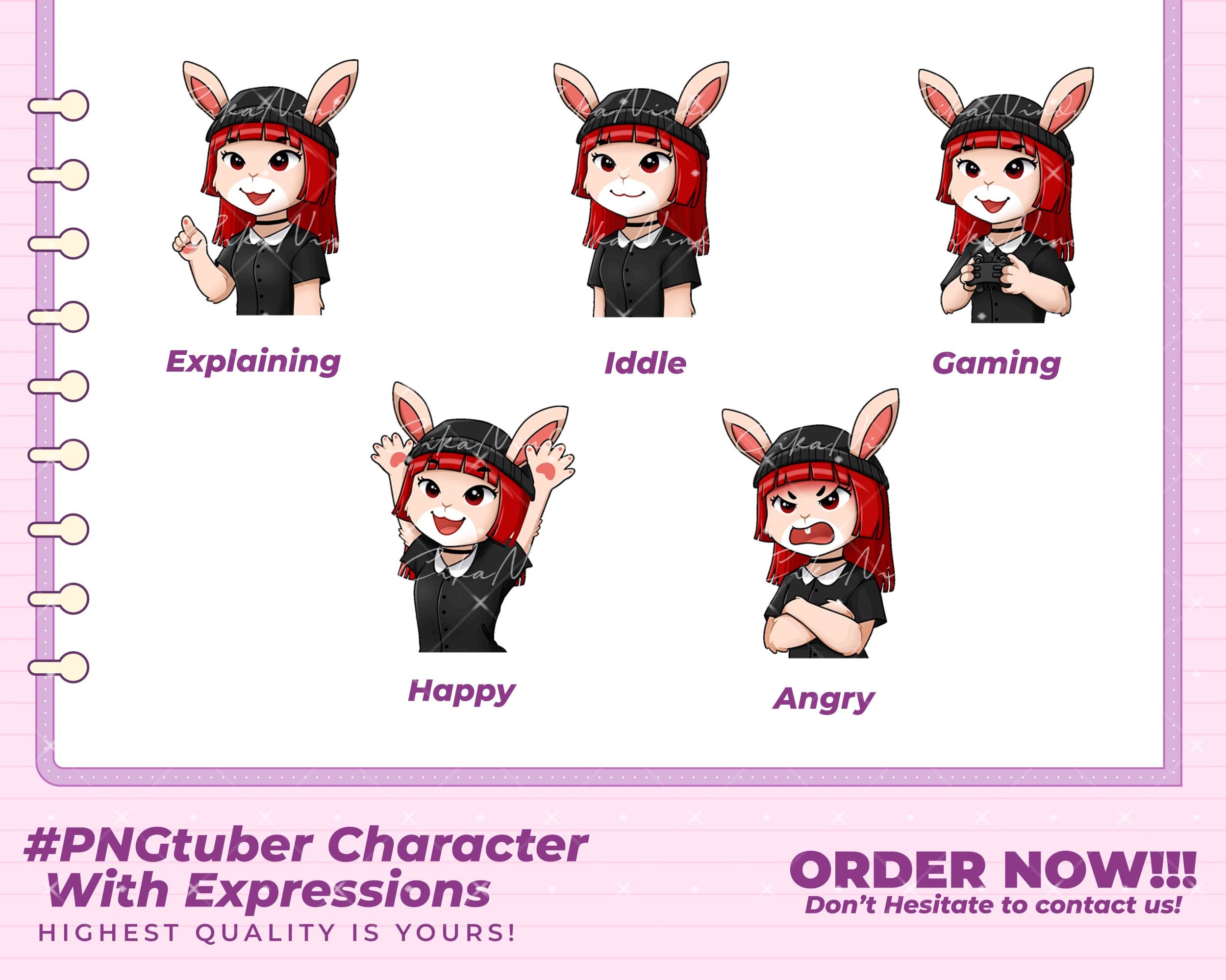 PNG Tuber Pngtuber Model Pngtuber Premade Pngtuber - Etsy