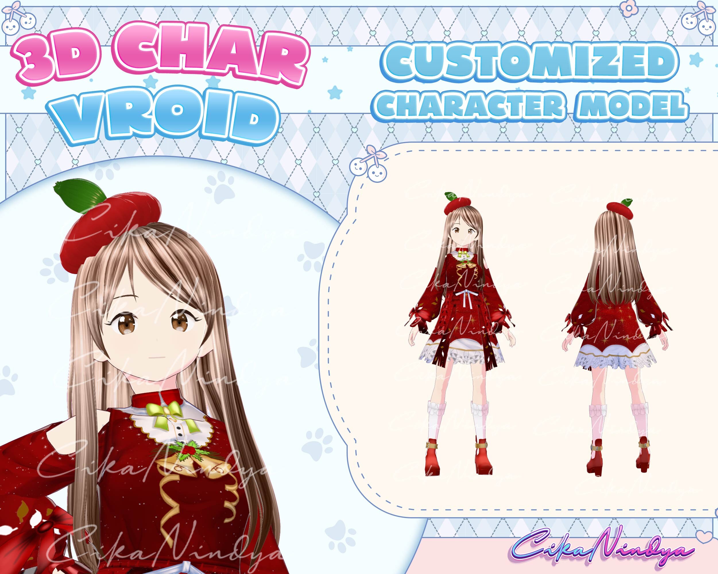 3D Vroid Character Vroid 3D 3d Model Commission 3d Model - Etsy Ireland