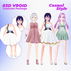 Vroid Clothing Pack, Stylish Virtual, Stream Style, Style Kit, Trendy ...