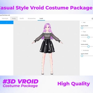 Vroid Clothing Pack, Costume, Virtual Fashion, Streamer Gear, Kawaii ...
