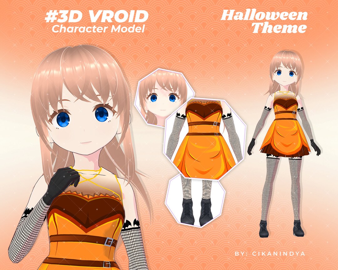 3D Vroid Character, Vroid, 3D, Virtual Model, Streamer Avatar Mystical ...