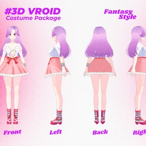 Vroid Clothing Pack, Clothing Set, Cosplay Costume, Vroid Assets, Vroid ...