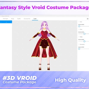 3D Vroid Clothing Pack, Vroid Assets, Vroid Outfit, Cosplay Costume, 3d ...