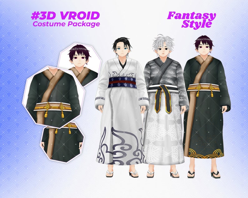 Vroid Clothing Pack, Virtual Cosplay, Streamer Character Mystic Warrior ...