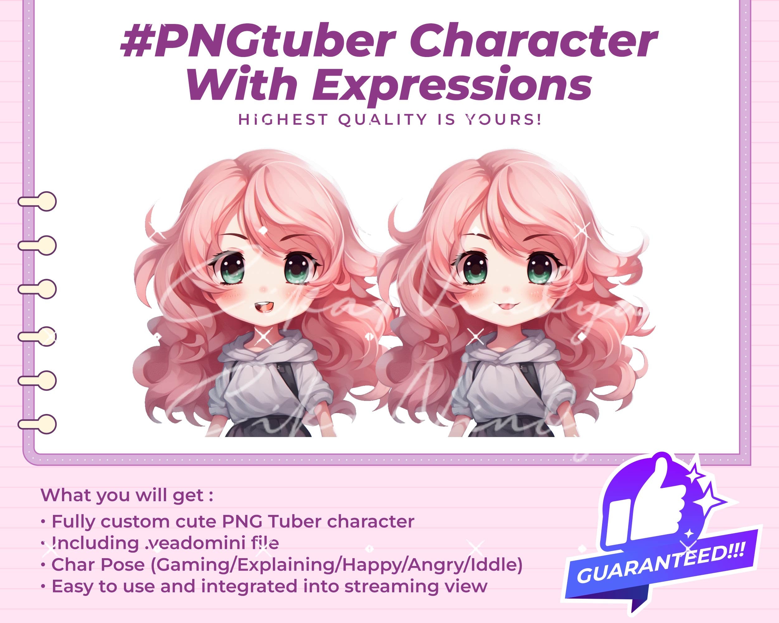 Pngtuber Pngtuber Twitch Pngtuber Model Pngtuber Premade - Etsy Australia