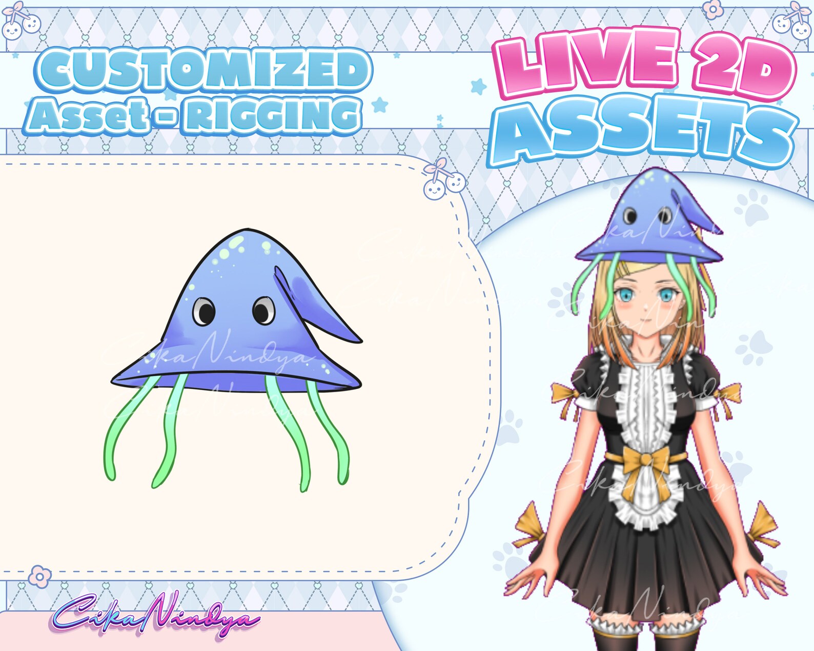 Live2d Vtuber Hat Add-on: PNG Sequence Asset - Etsy