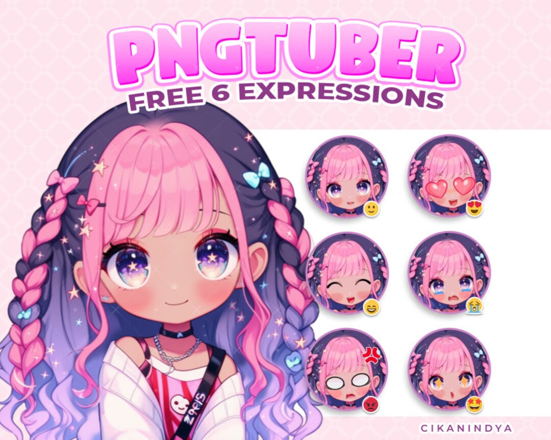 PNG Tuber | Galactic Daydreams Kawaii Chibi in Cosmic Pastels | Get 6 ...