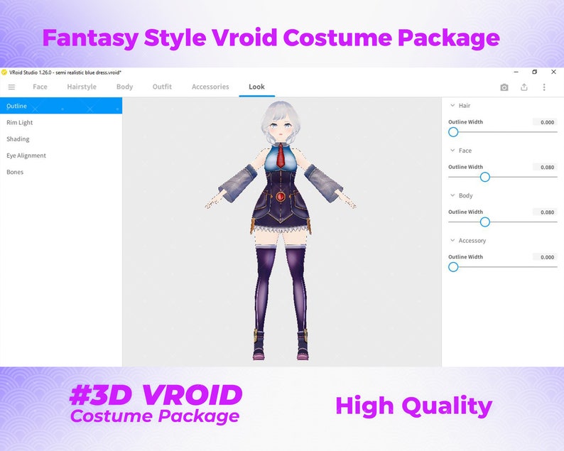 Mystic Warrior Vroid Outfit Collection: Fantasy Hero Costume Pack - Etsy