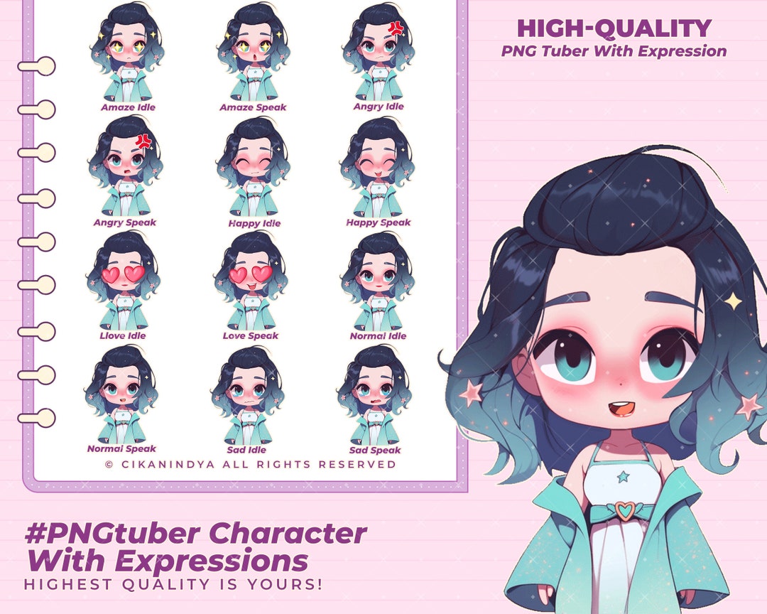 Pngtuber | Premium PNG Tuber Girl Characters Assets for Enhanced ...