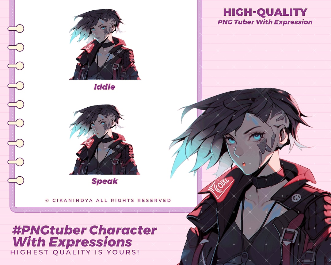 PNG Tuber | Cyberpunk-themed PNG Tuber Avatars for Streaming | Free 2 ...