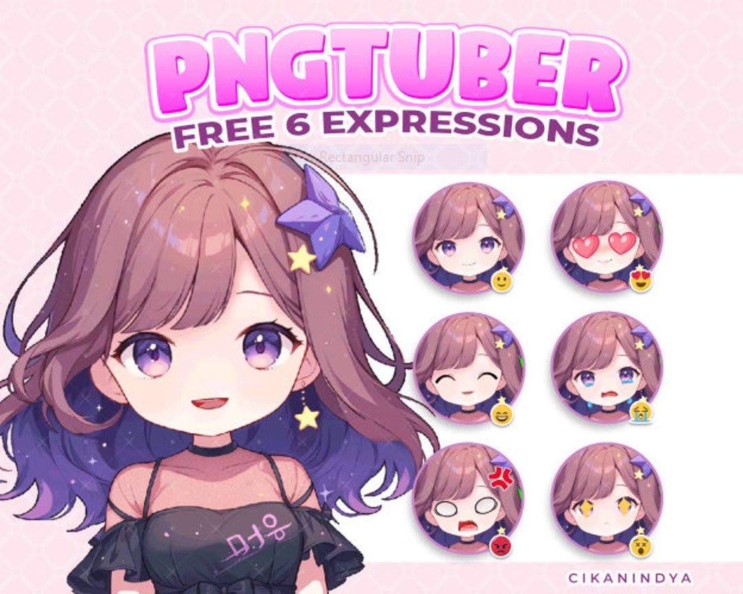 Pngtuber | Revamp Your Channel With Chic PNG Tuber Girl | 6 Pose ...