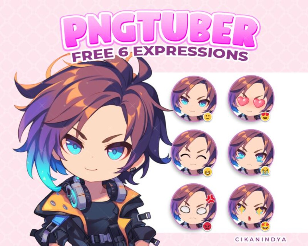 Premade Pngtuber Model – High-tech Edgy Character - Etsy