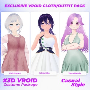 Vroid Clothing Pack, Stylish Virtual, Stream Style, Style Kit, Trendy ...