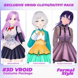 Sophisticated Regal Vroid Attire - Vroid Clothing Pack, Formal Wear ...